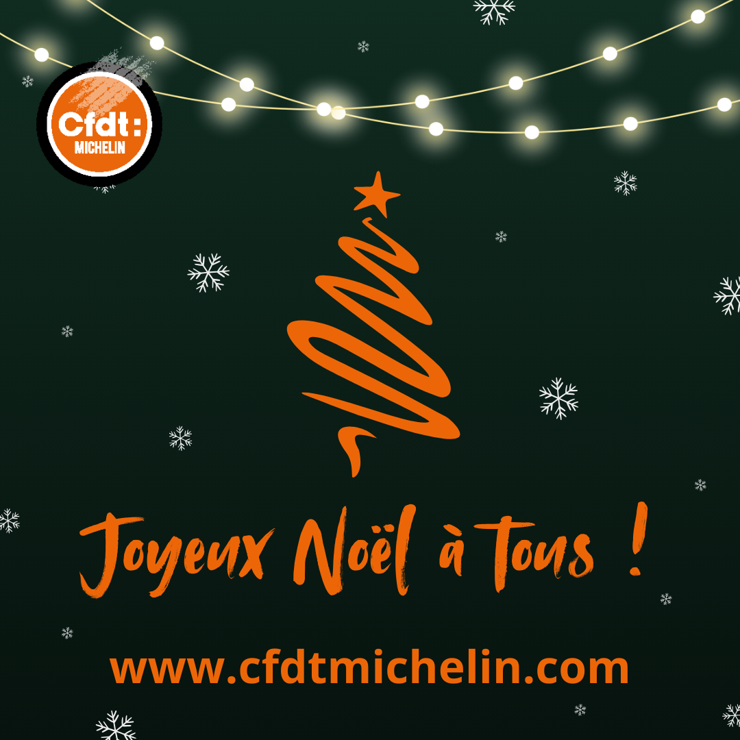 La Cfdt Michelin vous souhaite un joyeux Noël - Cfdt Michelin